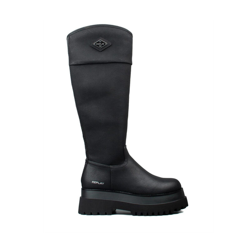 REPLAY ΜΠΟΤΑ ANY TRADE BLACK WOMENS SHOES - Raptopoulos Stores